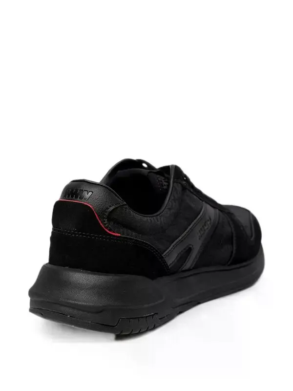 Hugo Monogram Jacquard Faux-suede Trim Sneakers