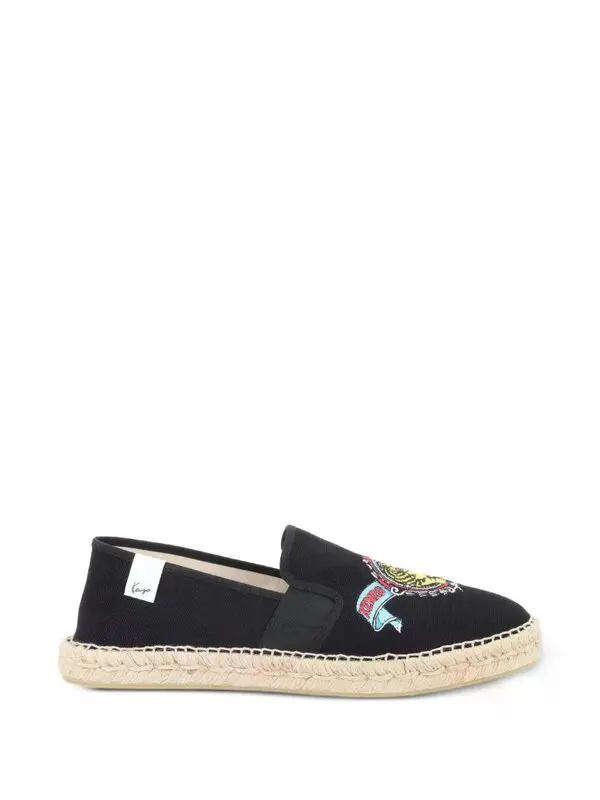 Kenzo Embroidered Espadrilles - Black