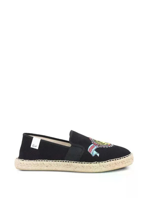 Kenzo Embroidered Espadrilles - Black