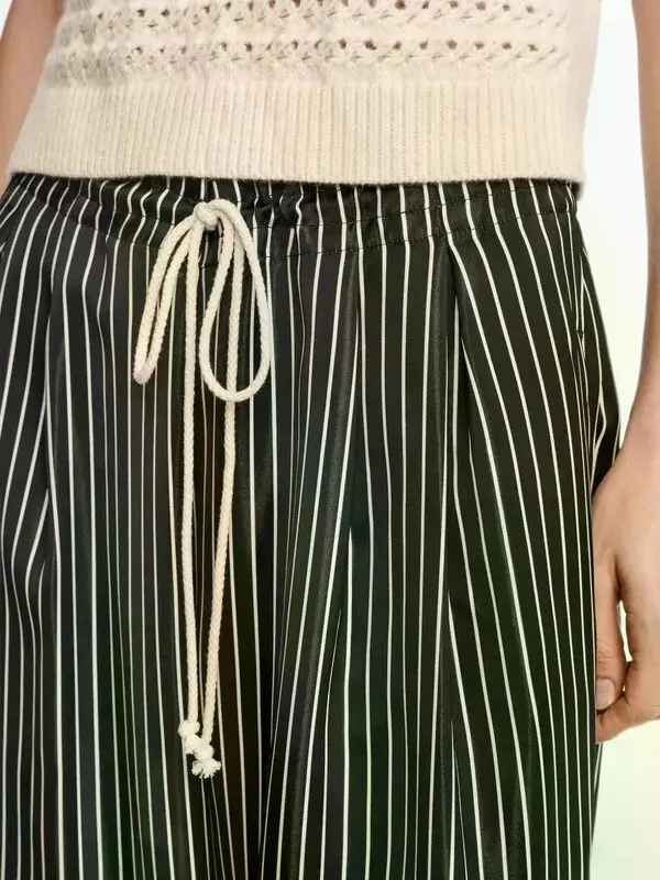 Maria Mcmanus Pinstriped Drawstring-waist Trousers