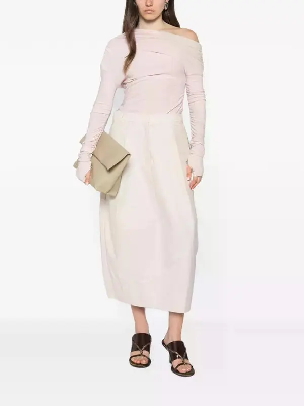 Patrizia Pepe Draped Off-shoulder Top - Pink