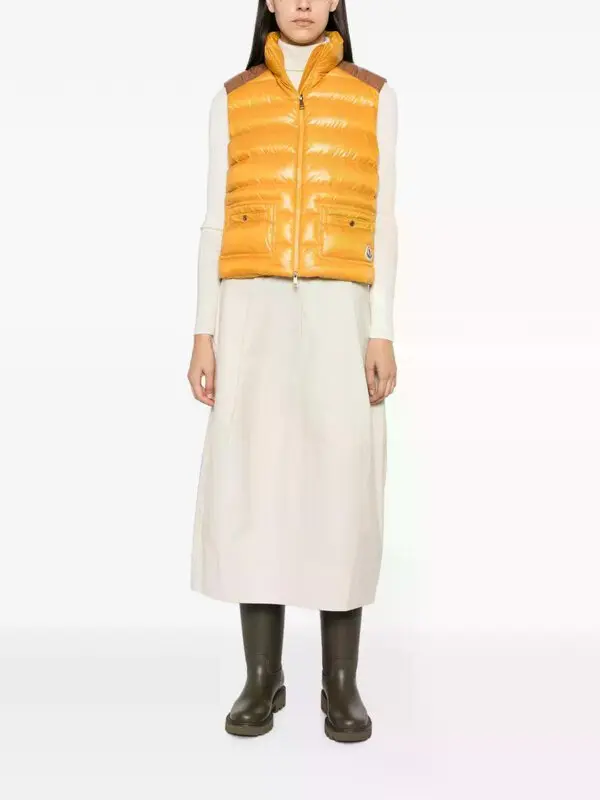 Moncler Frelon Quilted Gilet - Yellow