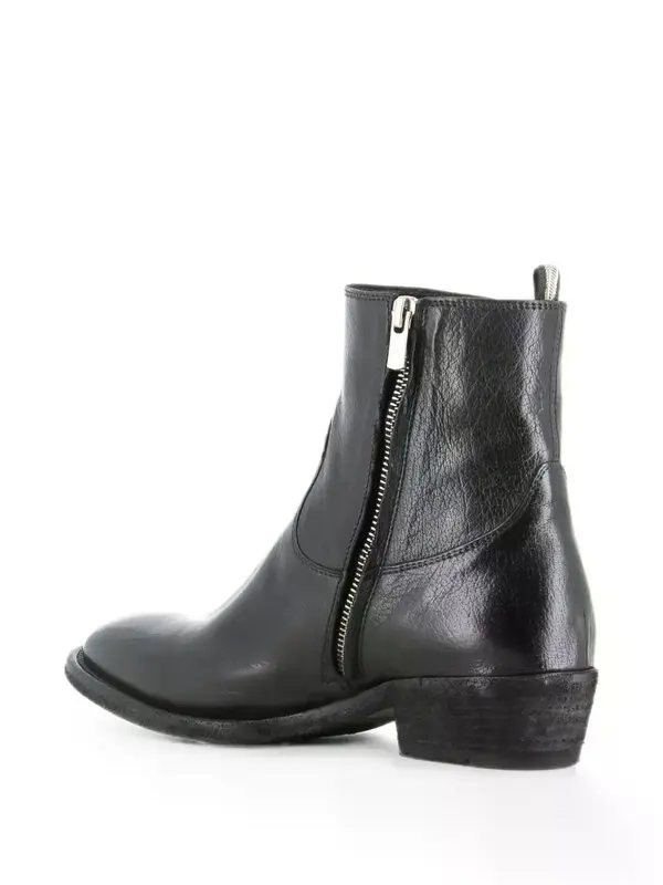 Officine Creative Side-zip Leather Ankle Boots