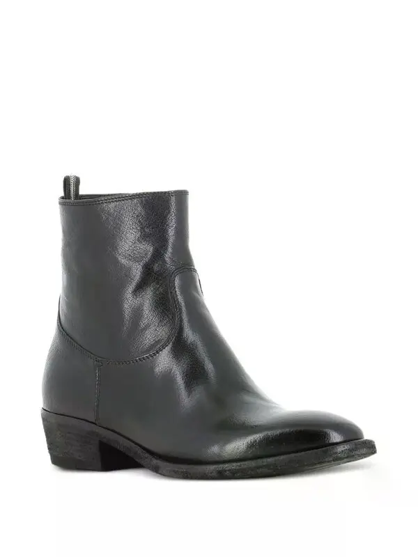 Officine Creative Side-zip Leather Ankle Boots