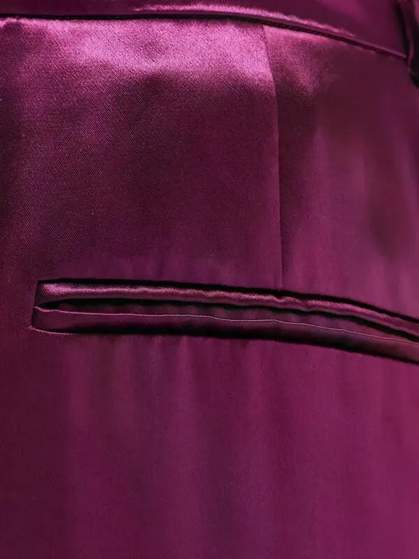 Alberta Ferretti Pleated Satin Trousers