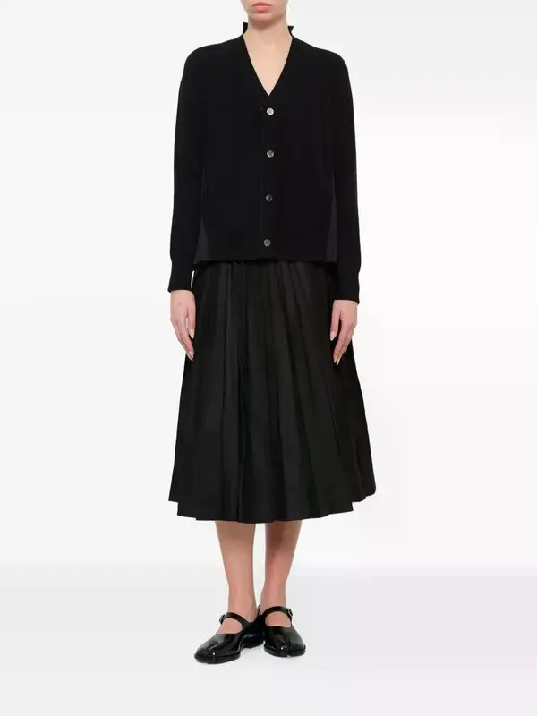 Sacai Pleated-panel Cardigan