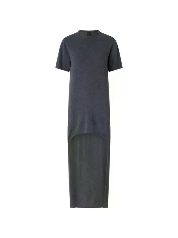 Pinko Asymmetric-hem Knitted Mini Dress - Grey