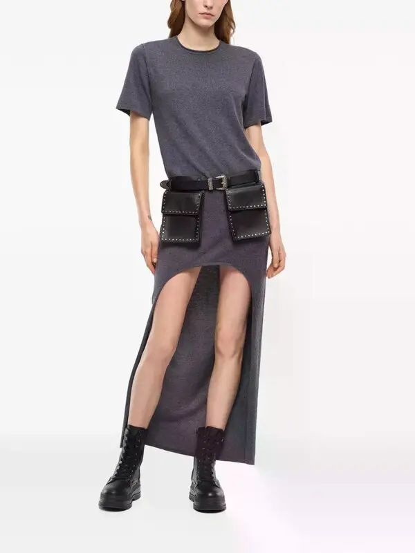 Pinko Asymmetric Hem Knitted Mini Dress