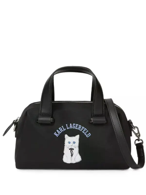 Karl Lagerfeld Small Ikon Choupette Satchel Bag - Black
