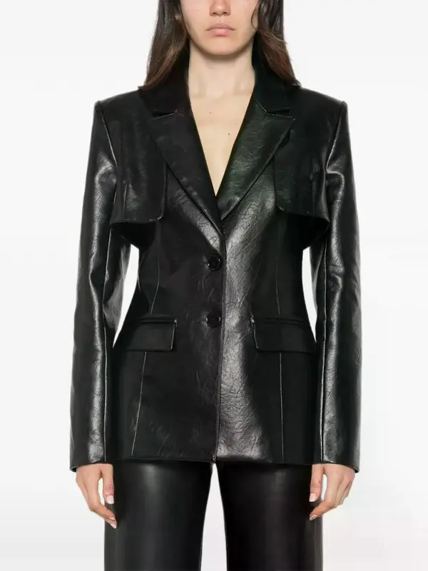 Patrizia Pepe Cut-out Coated Blazer