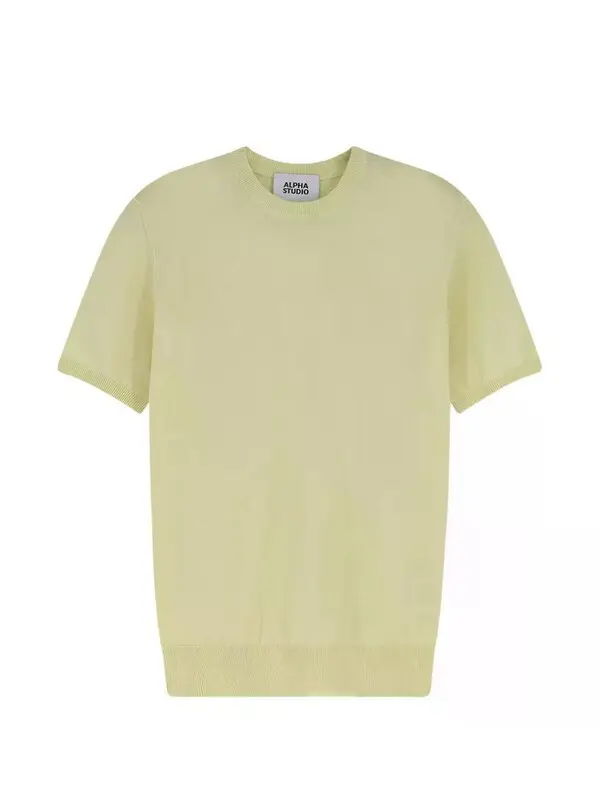 Alpha Studio Short-sleeve Crew-neck Sweater