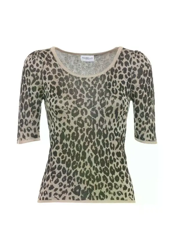 Marella Leopard-print T-shirt - Neutrals