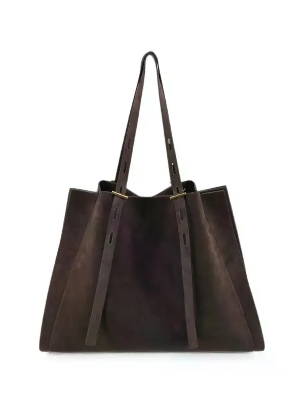 MINOBOSSI Paula Suede Large Shoulder Bag - Brown