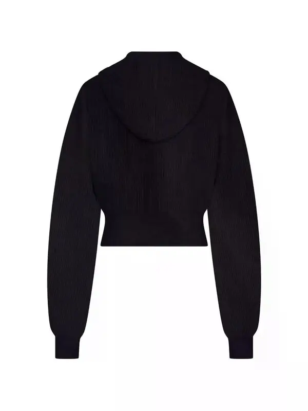 Sportmax Ribbed Knit Zip-up Hoodie