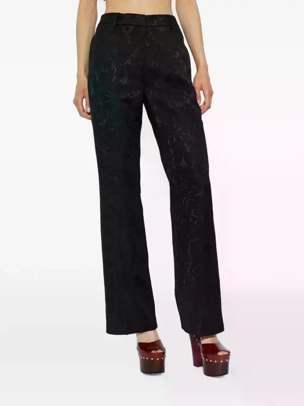 Etro Floral-jacquard Flared Trousers