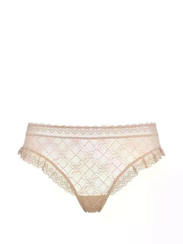 ERES Lili Ruffled Lace Tanga - Neutrals