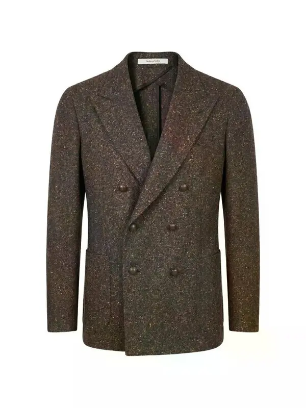 Tagliatore Double-breasted Wool Blazer - Brown