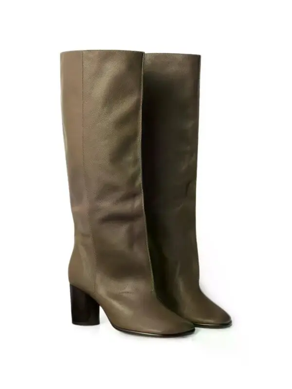 LEMAIRE Crease Sleeve Boots In Soft Glossy Leather