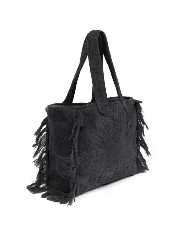 SUN OF A BEACH Terry Fringe Tote Bag