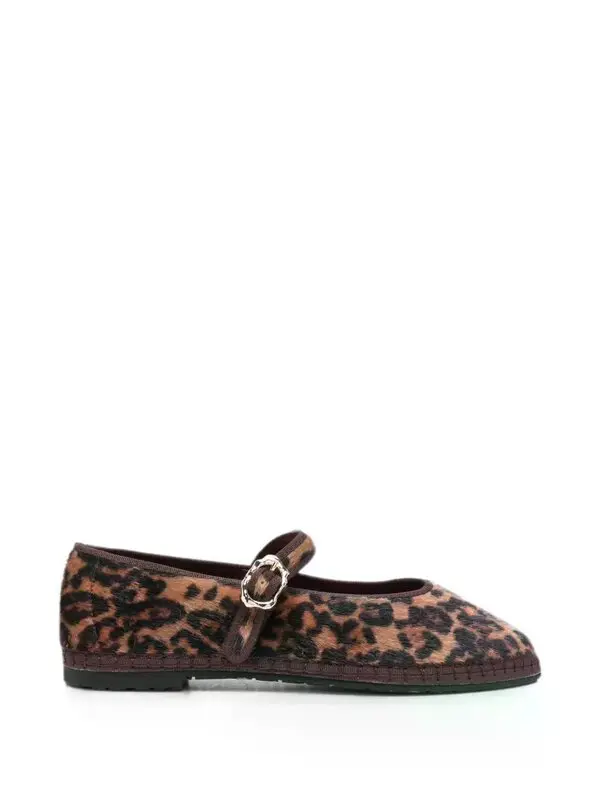 FLABELUS Pierre Leopard-print Ballet Flats - Brown