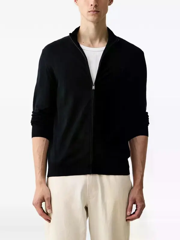 TRUSSARDI Zip-up Logo-embroidered Sweatshirt