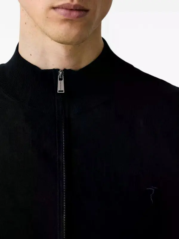 TRUSSARDI Zip-up Logo-embroidered Sweatshirt