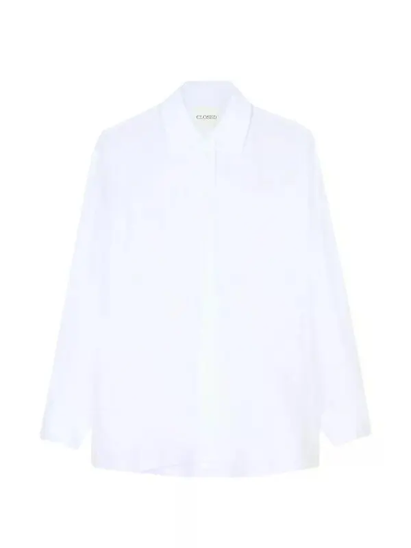 Closed Pointed-collar Shirt - White