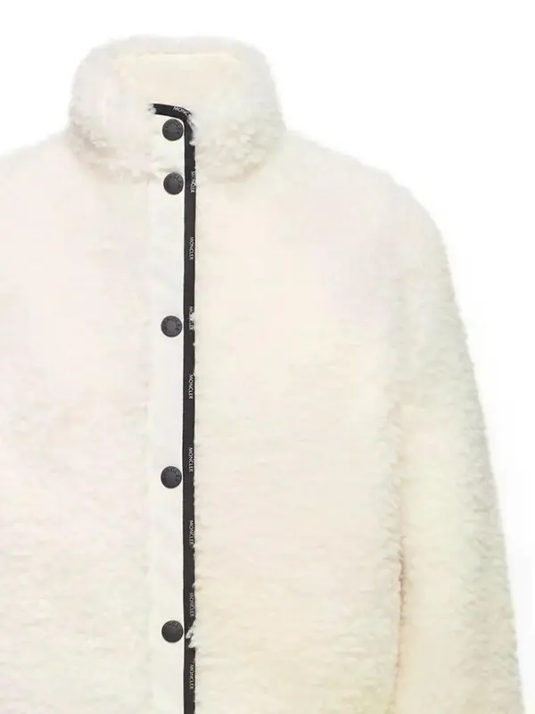 Moncler Fleece-texture High-neck Cardigan