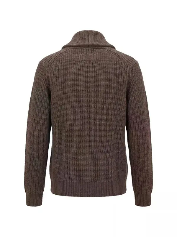 DRUMOHR Shawl-collar Ribbed Cardigan