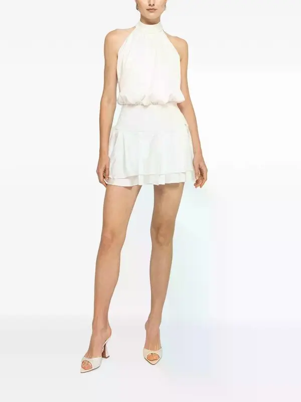 NISSA Backless Satin Mini Dress