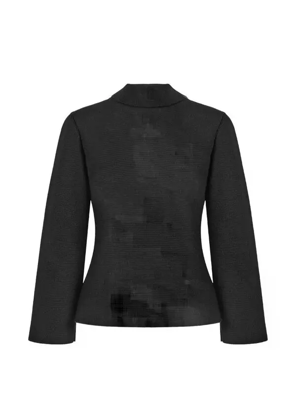 Saint Laurent Wool Polo Cardigan With Cassandre Medallion Buttons - Black