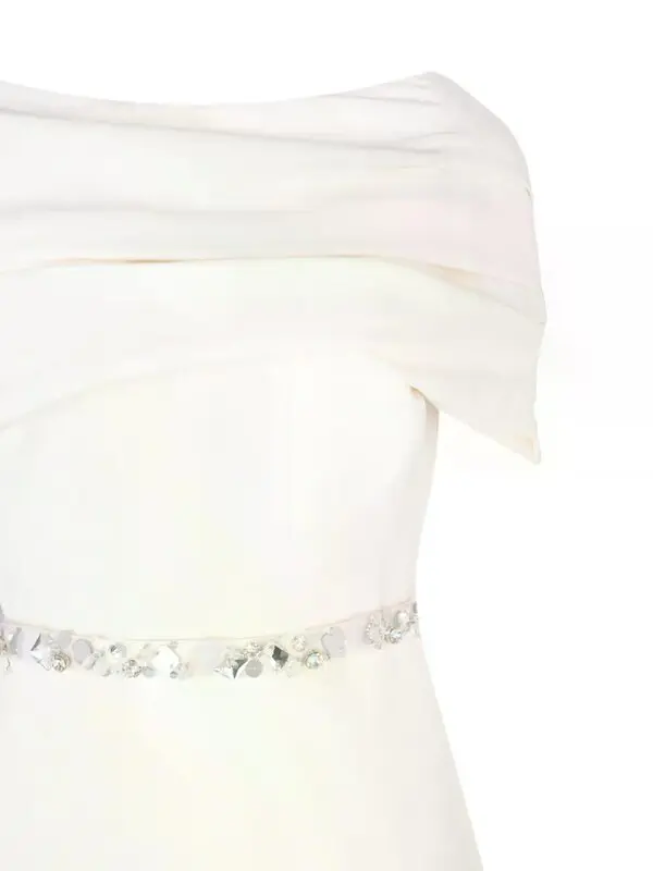 Safiyaa Loura Crystal-embellished Off-shoulder Blouse