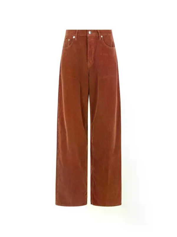 HAIKURE Corduroy Wide-leg Trousers - Brown