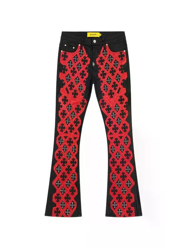 GUAPI Crimson Relic Waxed-denim Jeans