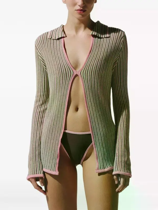 BAOBAB Federica Ribbed-knit V-neck Sweater