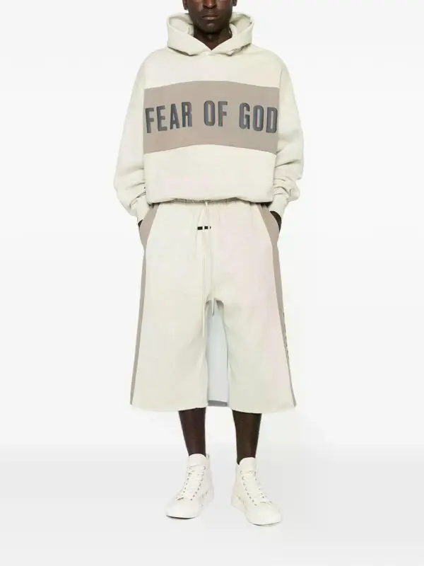 Fear Of God Logo-print Hoodie - Neutrals