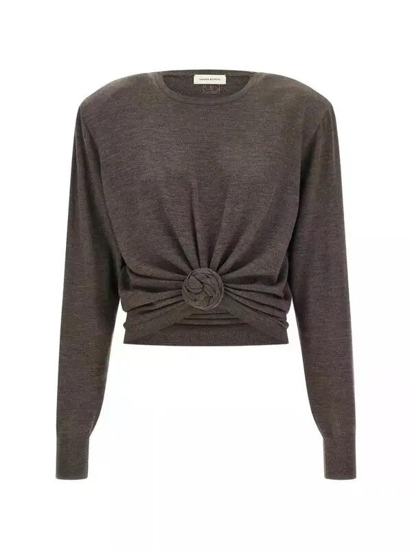Magda Butrym Knot-detail Structured-shoulder Sweater