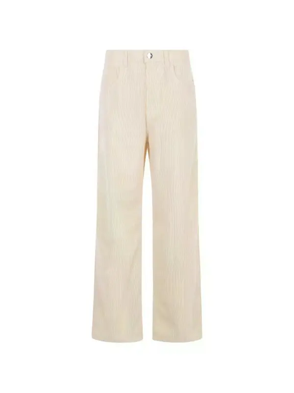 RÓHE Corduroy Cotton Trousers - Neutrals