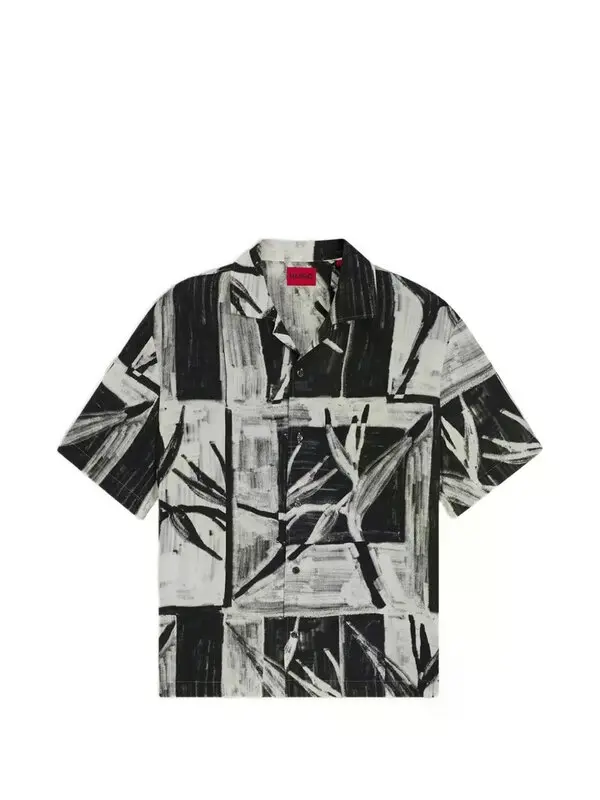 Hugo Floral-print Short-sleeve Shirt