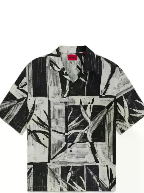 Hugo Floral-print Short-sleeve Shirt