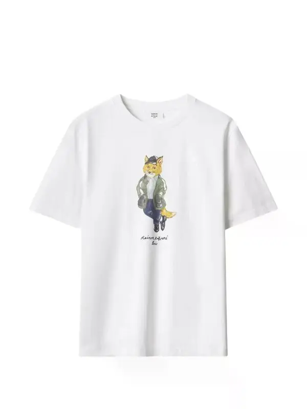 Maison Kitsuné Fox-print T-shirt - White