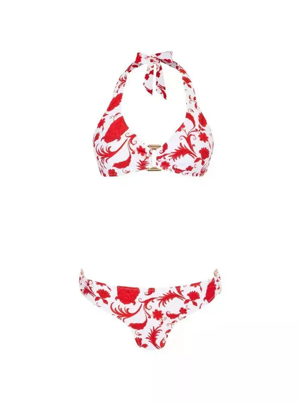 Heidi Klein Evia Floral-print Halterneck Bikini