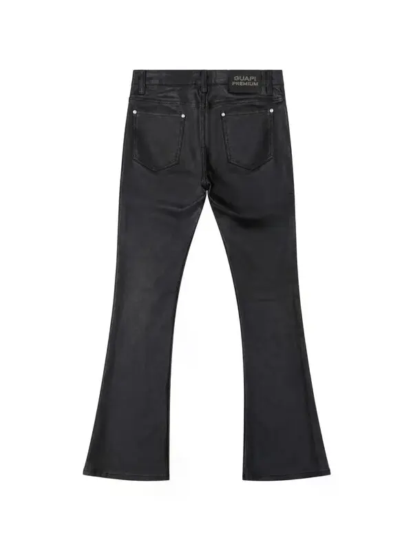 GUAPI Waxed Finish Quilted Panel Jeans