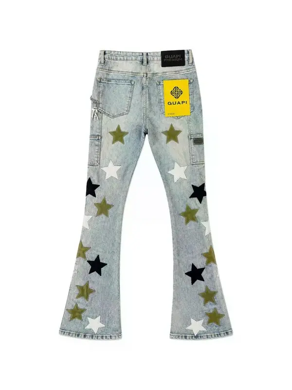 GUAPI Star-appliqué Distressed Jeans