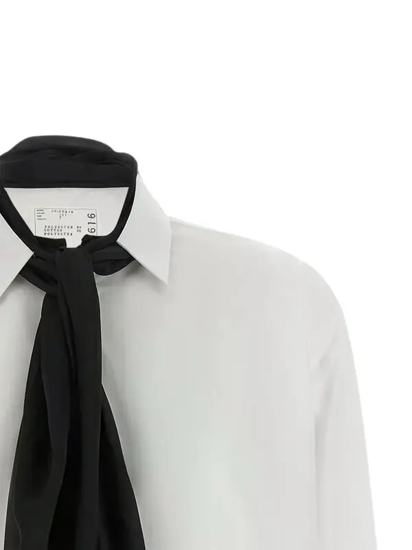 Sacai Scarf-integrated Poplin Shirt