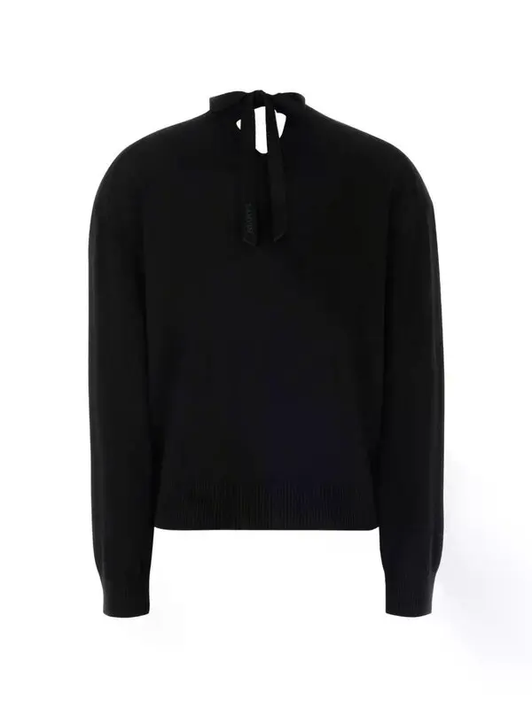LANVIN Bow-detail V-neck Sweater