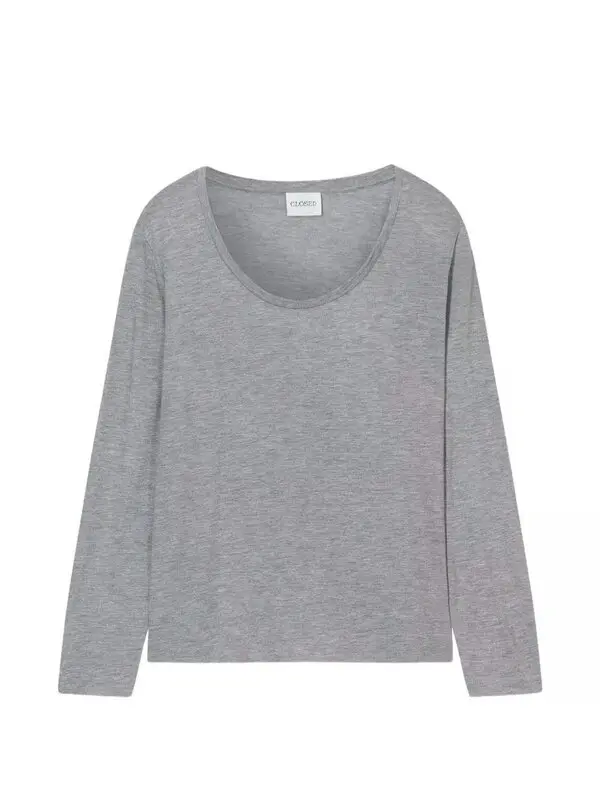 Closed Long-sleeve Top - Grey