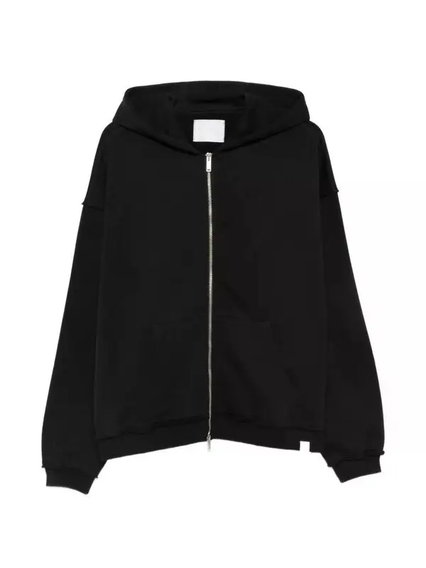 WOC Zip-up Hoodie With Textured Jersey