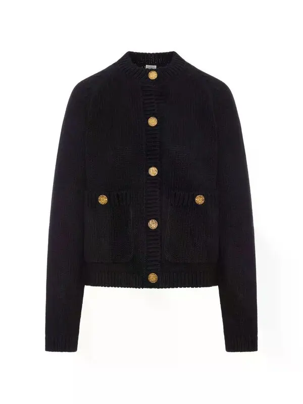 TOTEME Button-up Chunky-knit Cardigan - Black