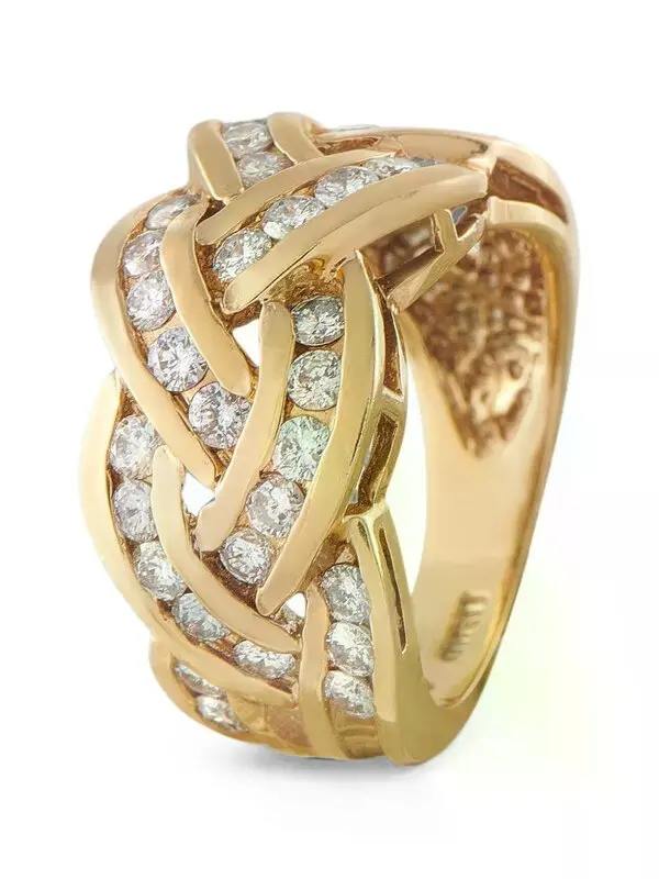 LB EXCLUSIVE Diamond Braided Ring - Gold